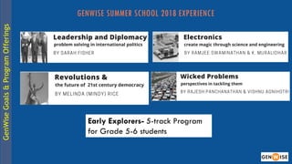 Genwise offerings parent presentation- 30jun2018 | PPT