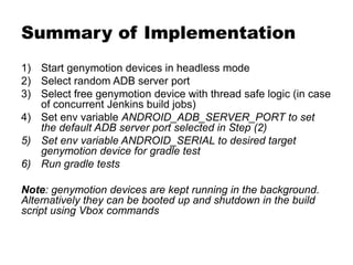 Genymotion with Jenkins | PPT