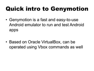 Genymotion with Jenkins | PPT