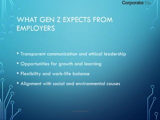Gen Z in the Workforce: Redefining Culture, Communication & Purpose | PPTX