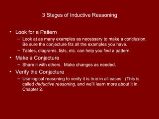 Geo 1.1 Patterns And Inductive Reasoning | PPT