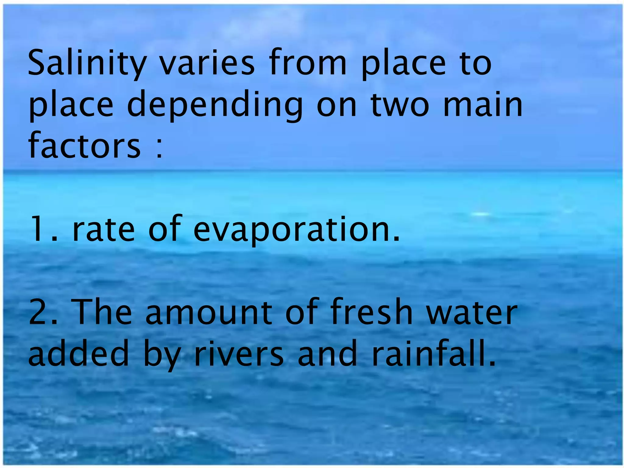 Salinity of water(edited version) | PPTX