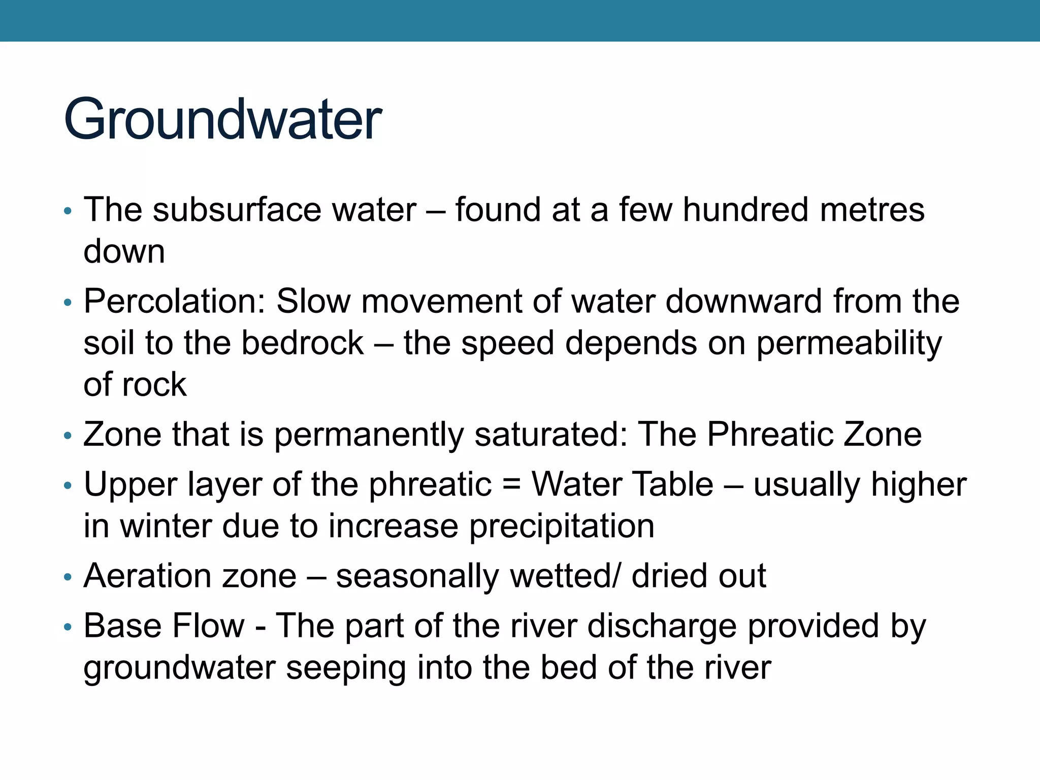 AS Level Physical Geography - Hydrology and Fluvial Geomorphology | PPTX