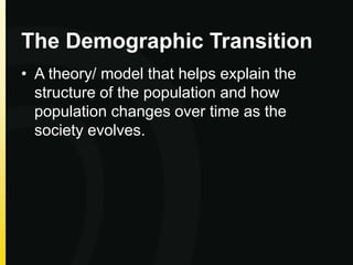AS Level Human Geography - Population Dynamics | PPTX