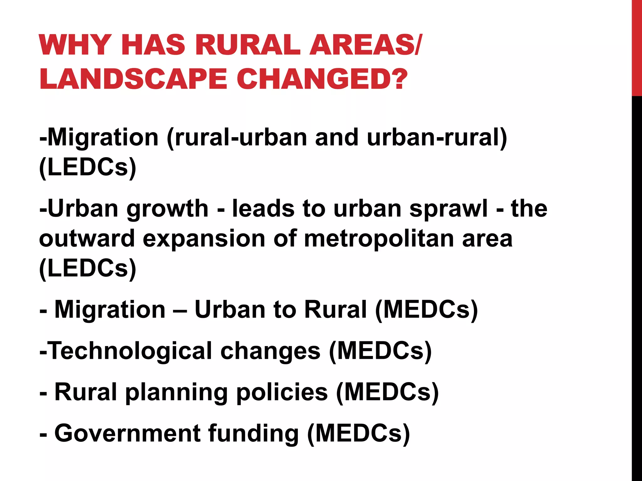 AS Level Human Geography - Urbanization and Settlement | PPTX