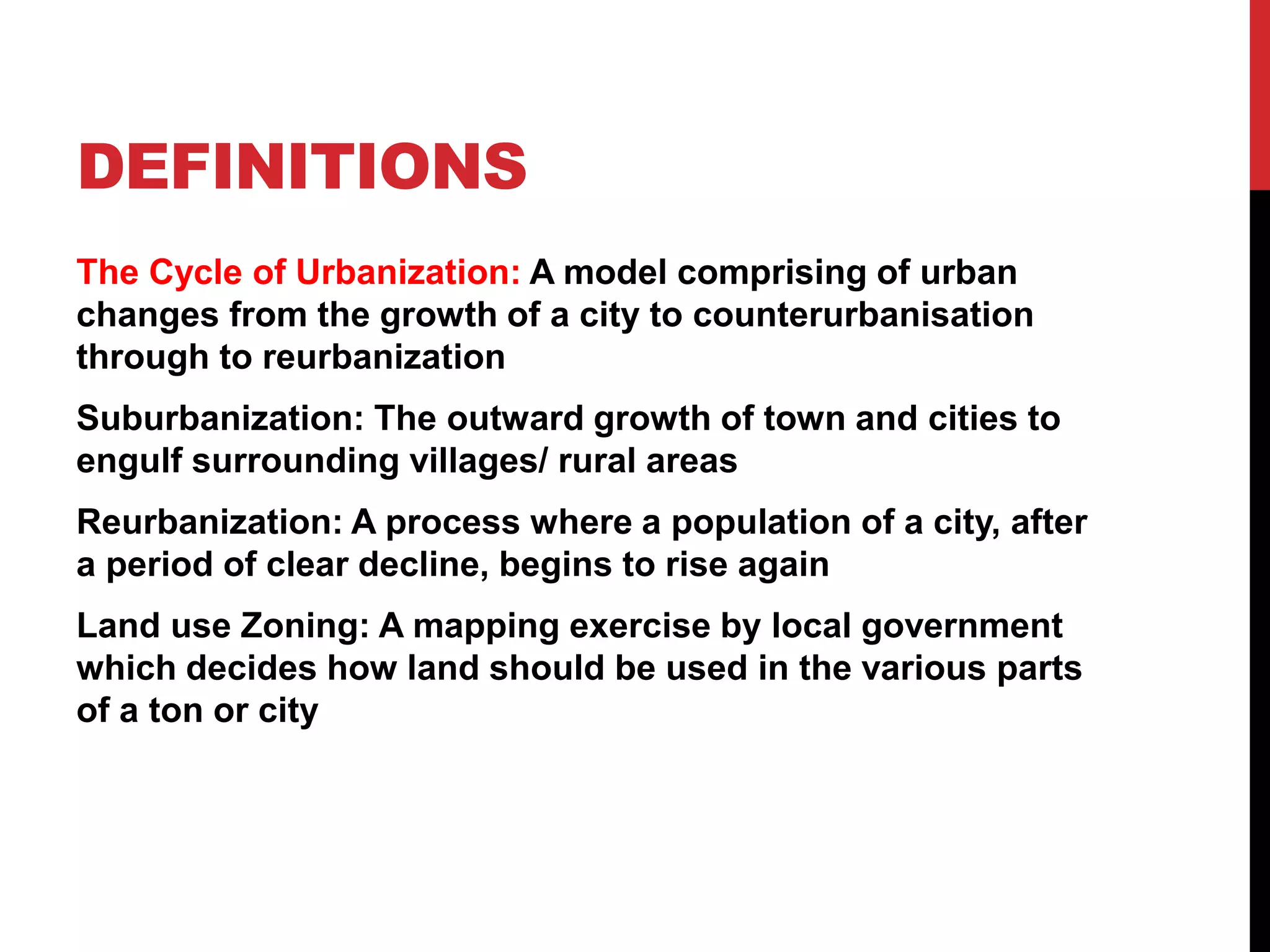 AS Level Human Geography - Urbanization and Settlement | PPTX