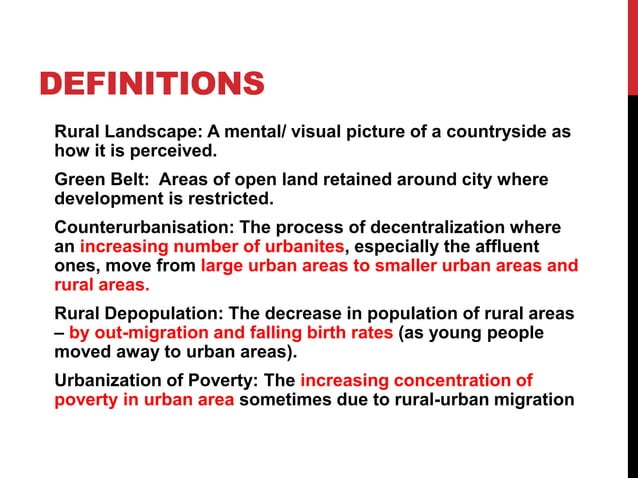 AS Level Human Geography - Urbanization and Settlement | PPTX