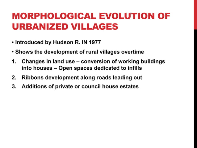 AS Level Human Geography - Urbanization and Settlement | PPTX