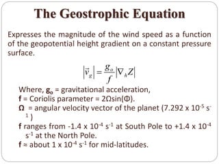 Geostrophic Wind and Gradient Wind | PPTX
