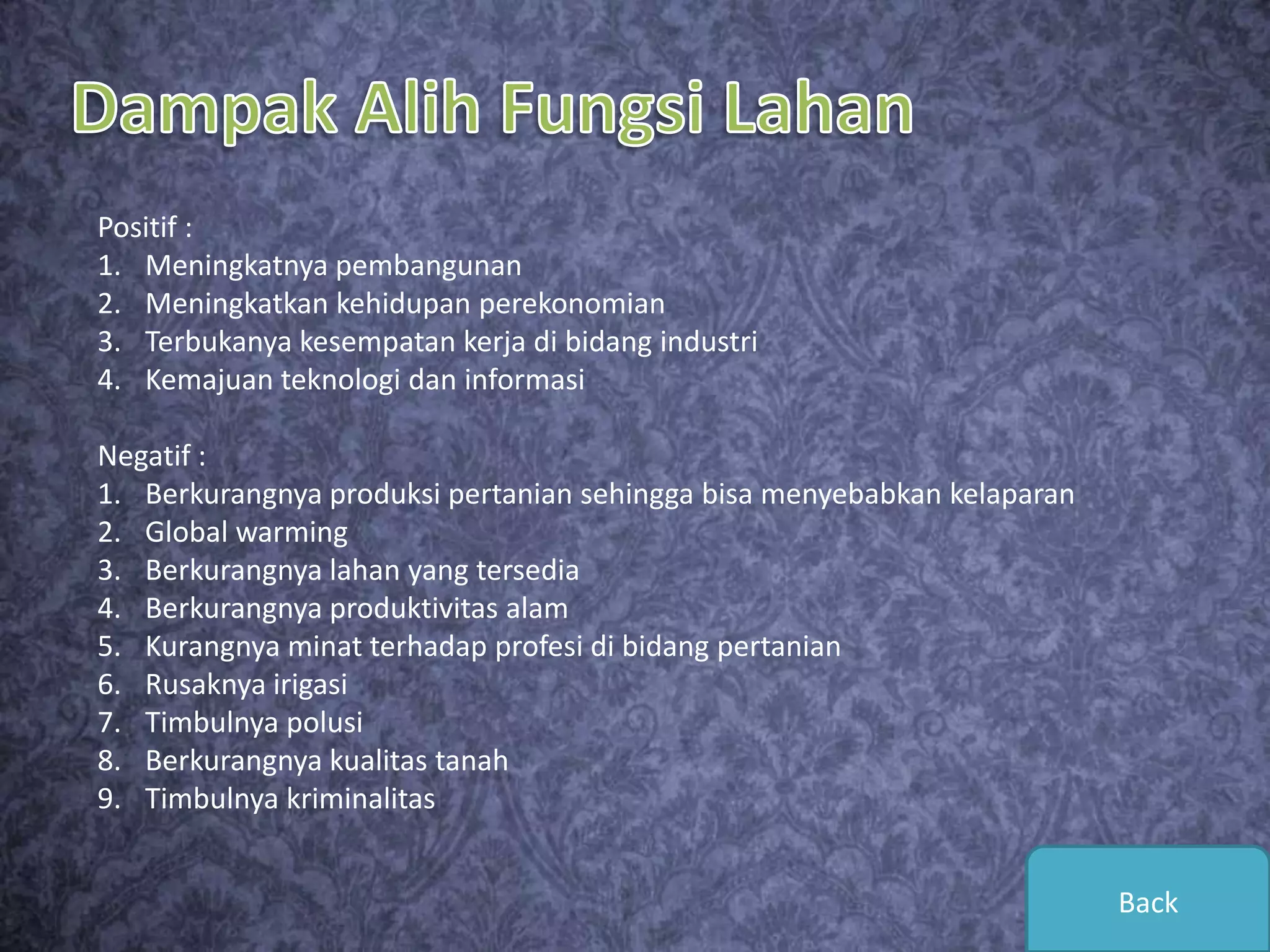 Geografi - Alih Fungsi Lahan | PPTX