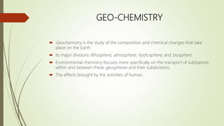 Geo chemistry ; Geo chemistry of Atomosphere | PPTX