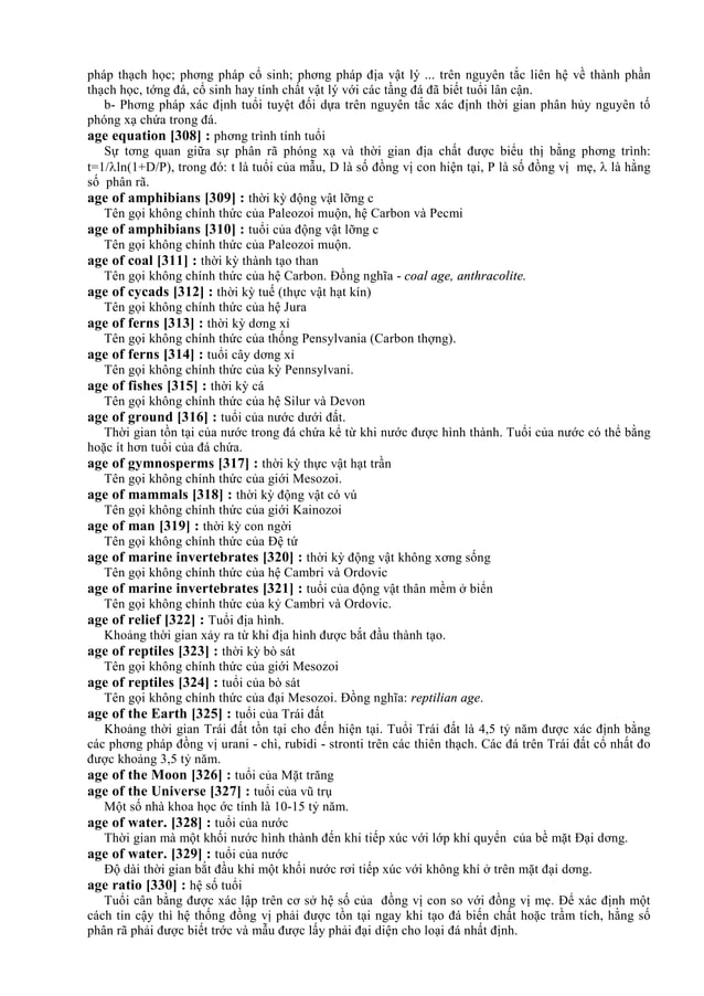 Geo Dictionary Tu Dien Dia Chat Unicode | PDF