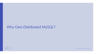 Webinar Slides: Geo-Distributed MySQL Clustering Done Right! | PPT