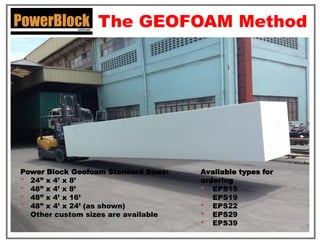 Geofoam Specifications and methodologies | PDF