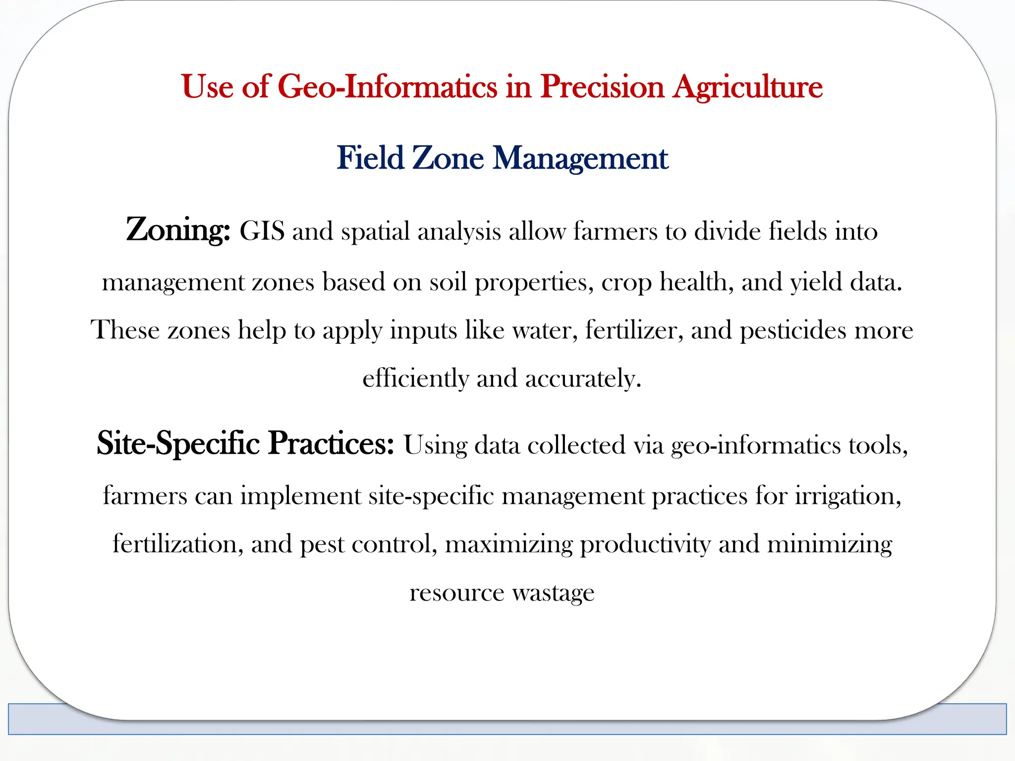 Geo-informatics- definition, concepts, tools and techniques; their use ...