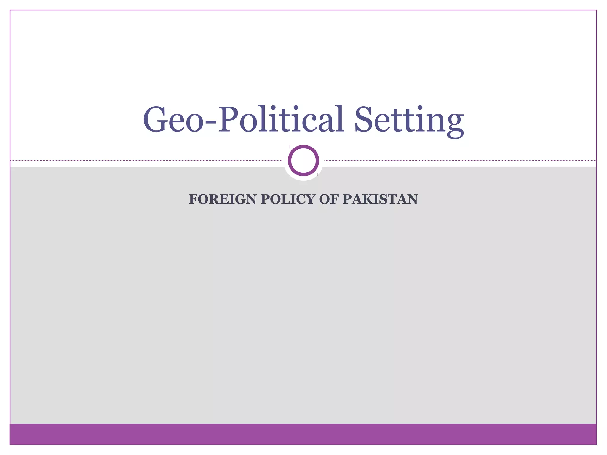 Geo political-setting | PPT