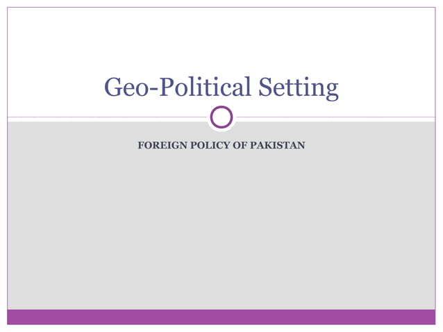 Geo political-setting | PPT