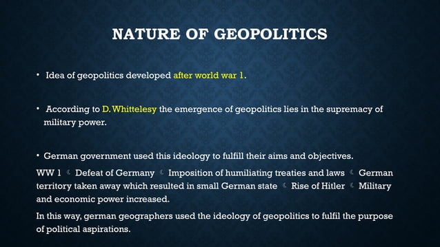 political geography and geopolitics in the world | PPTX | Geography ...