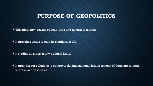 political geography and geopolitics in the world | PPTX | Geography ...