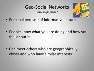 Geo-Social Networking | PPTX