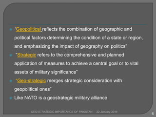 Geo strategic importance of pakistan by Shafiq -UR-Rehman | PDF