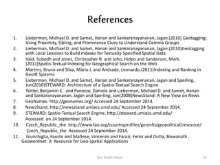 Geo tagging & spatial indexing of text-specified data | PPT