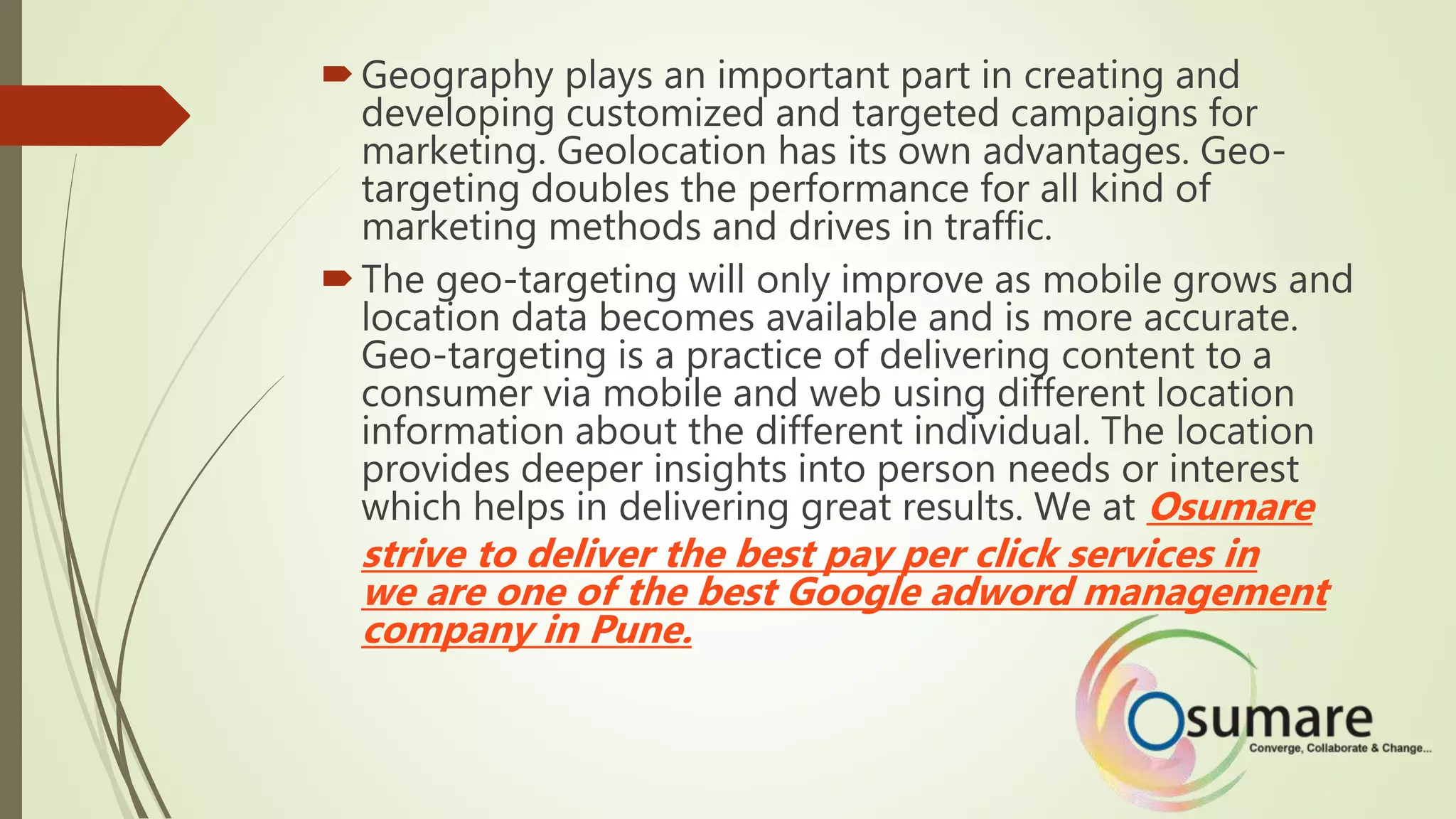 Geo targeted ad campaign | PPT