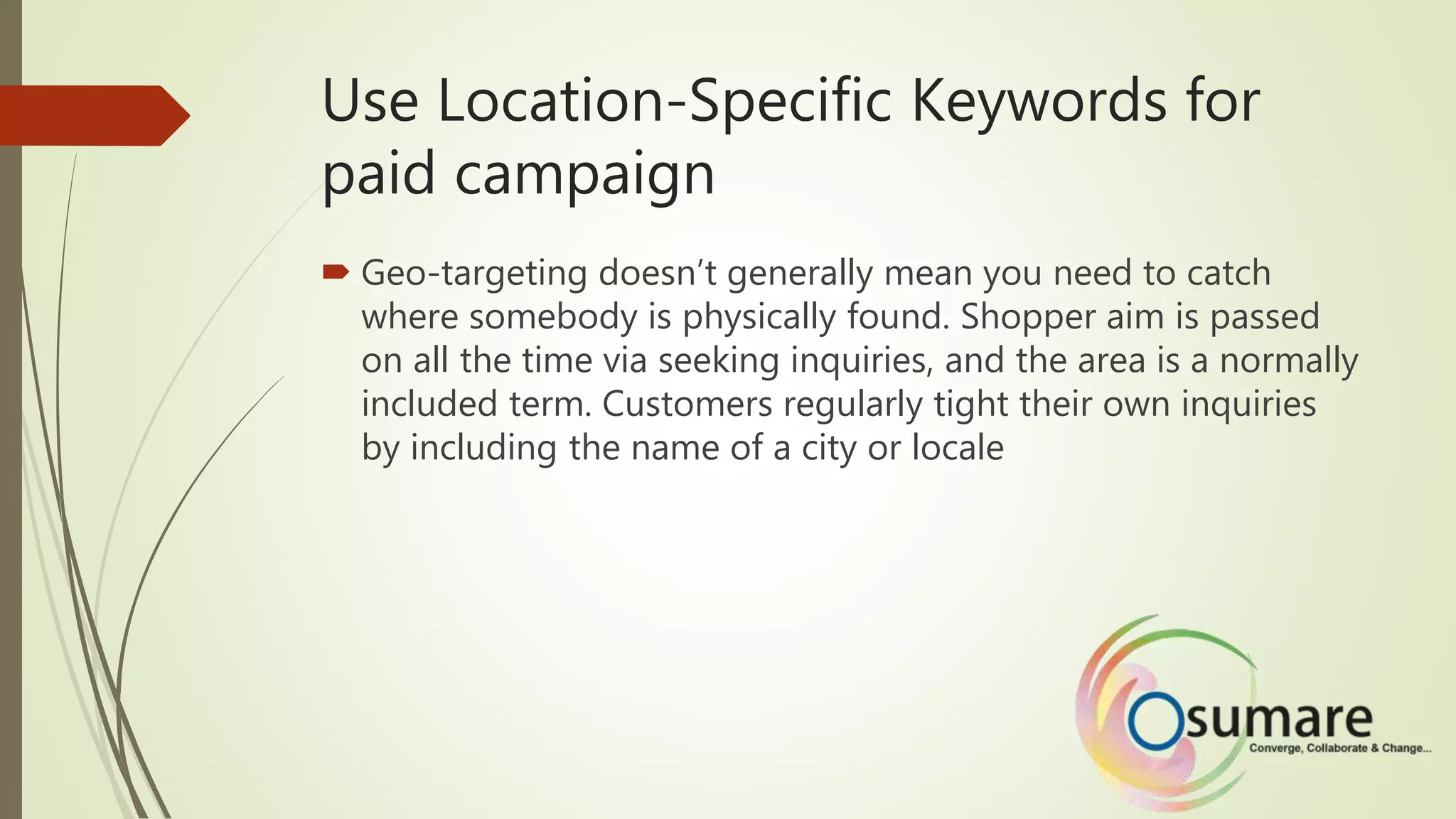 Geo targeted ad campaign | PPT