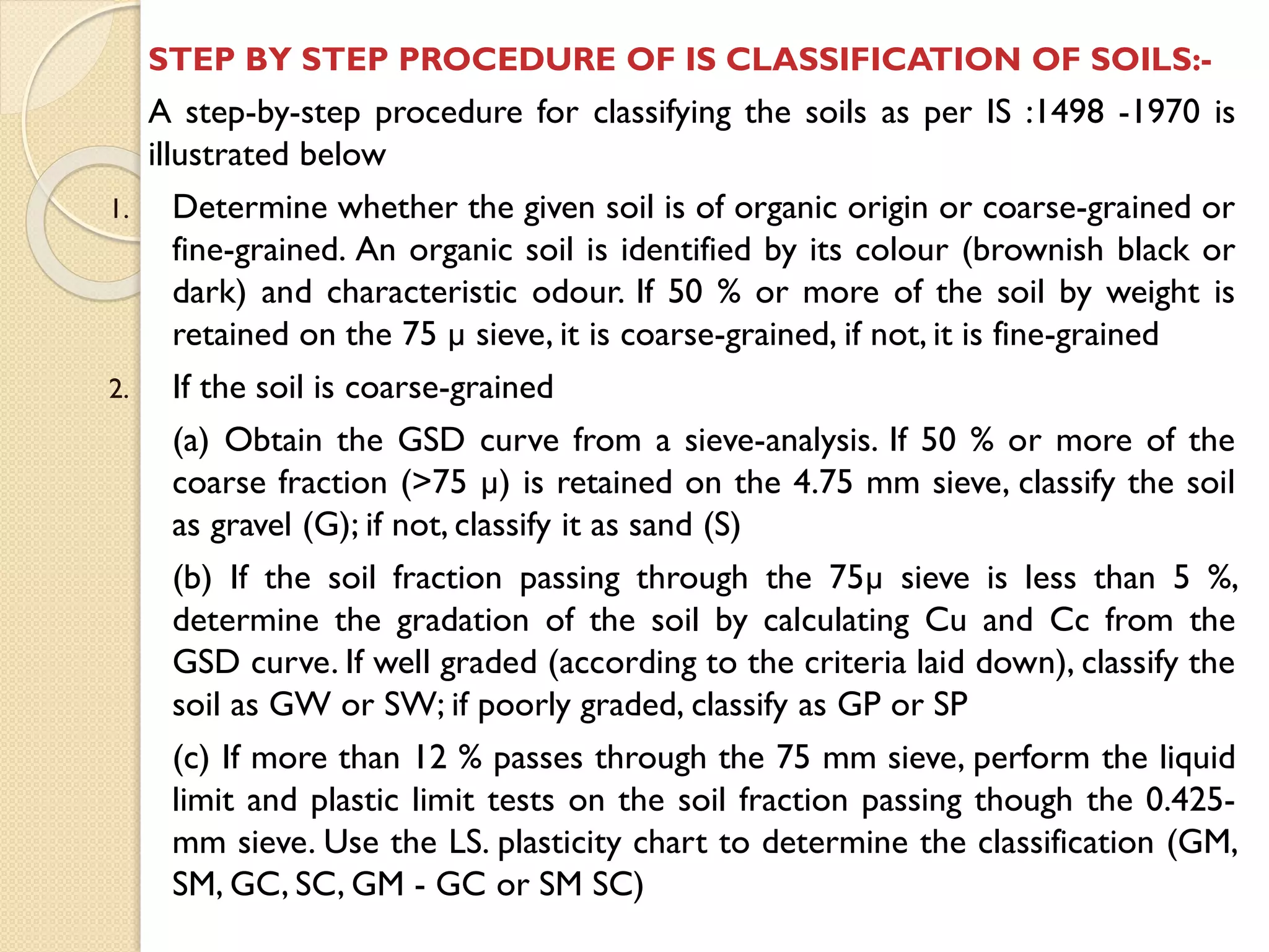 Index properties of soil and Classification of soils(Geotechnical ...