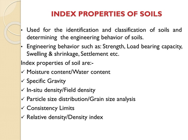 Index properties of soil and Classification of soils(Geotechnical engineering) | PDF