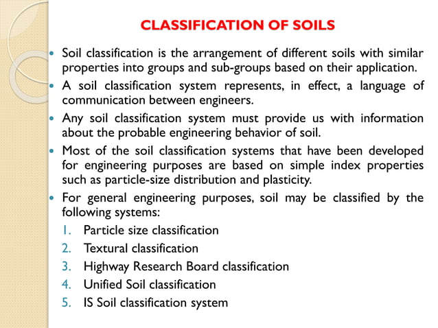 Index properties of soil and Classification of soils(Geotechnical engineering) | PDF