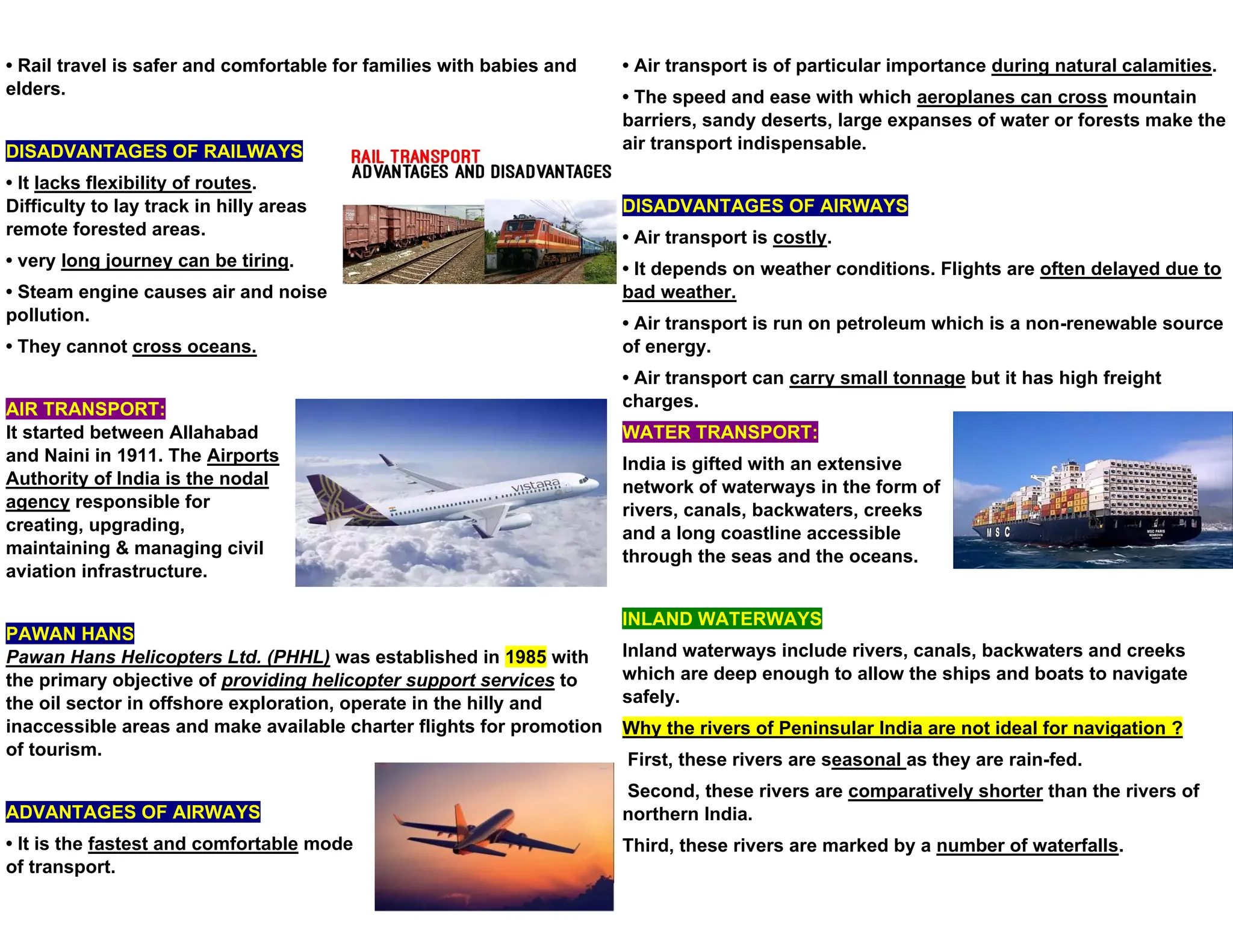 Geography Class 10th ICSE - Transport and waste Management. pdf | PDF