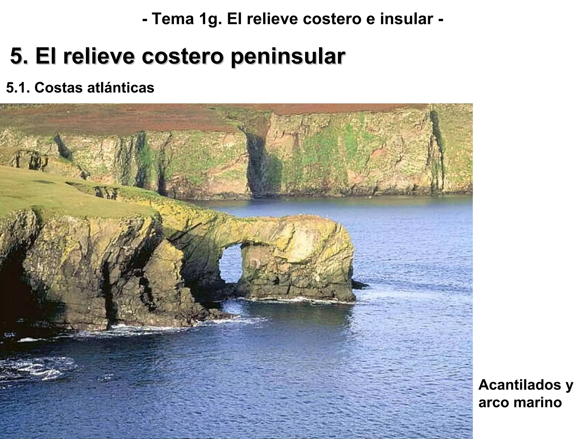 GEO 01 G. El espacio geográfico español. Relieve 5. Relieve costero e insular | PPT