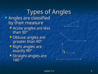 Geometry 1-4 kinds of Angles.ppt........ | PPT