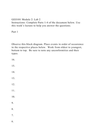 GEO101 Module 2 Lab 2Instructions Complete Parts 1-4 of the do.docx