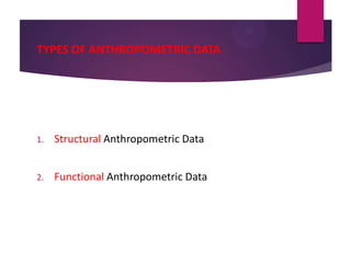 anthropometry uses and applications | PPTX