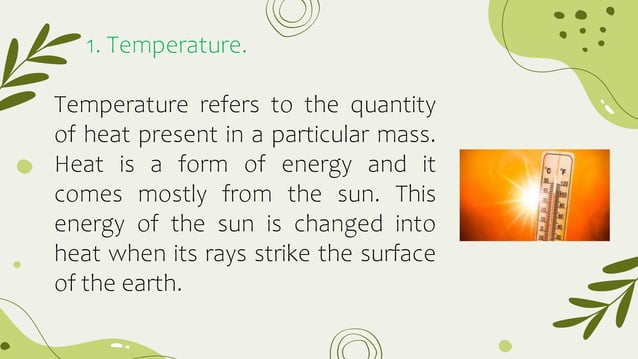 PHYSICAL GEOGRAPHY LESSON ELEMENTS OF CLIMATE, FACTOR OF CLIMATE, MAN ...