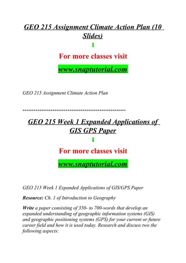 Geo 215 Enhance teaching-snaptutorial.com
