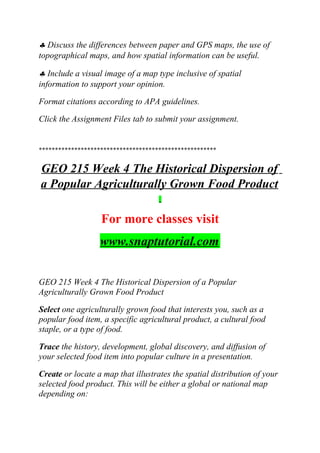 Geo 215 Enhance teaching-snaptutorial.com
