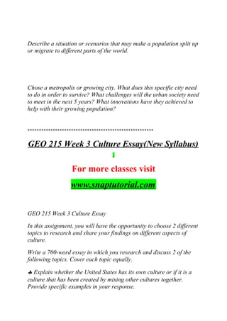 Geo 215 Enhance teaching-snaptutorial.com