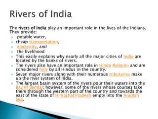 Rivers of India | PPTX