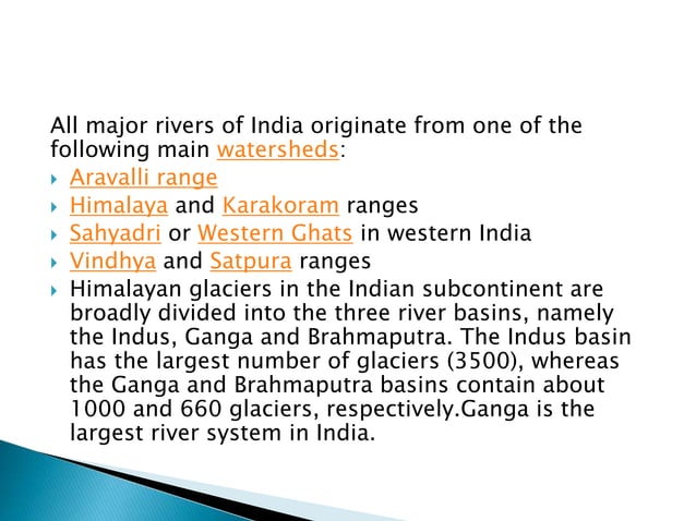 Rivers of India | PPTX