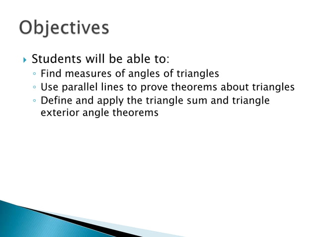 Geo 3-5 Parallel Lines and Triangles | PPTX | Geography | Science