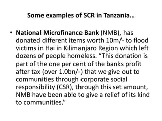 Role of corporate social responsibility as an emergency avenue in ...