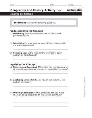 Geo and history the arabian peninsula | PDF