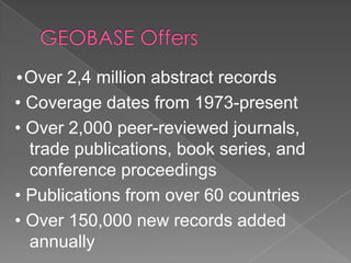 Geobase presentation | PPTX