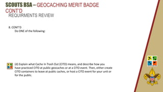 Geocaching citb mb presenatation day 5 | PPTX