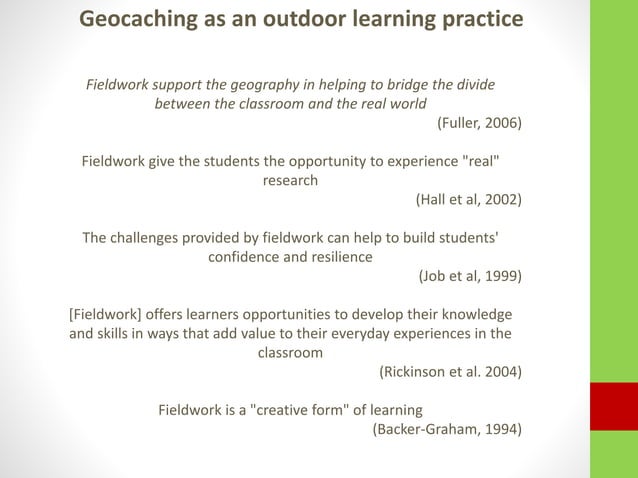 Geocaching in education | PPTX