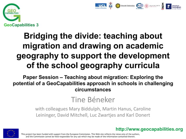 Bridging the divide: teaching about migration and drawing on academic ...