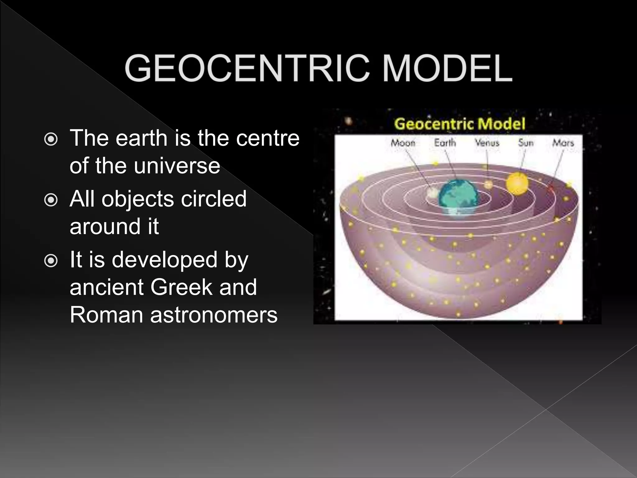 Geocentric and heliocentric model | PPTX